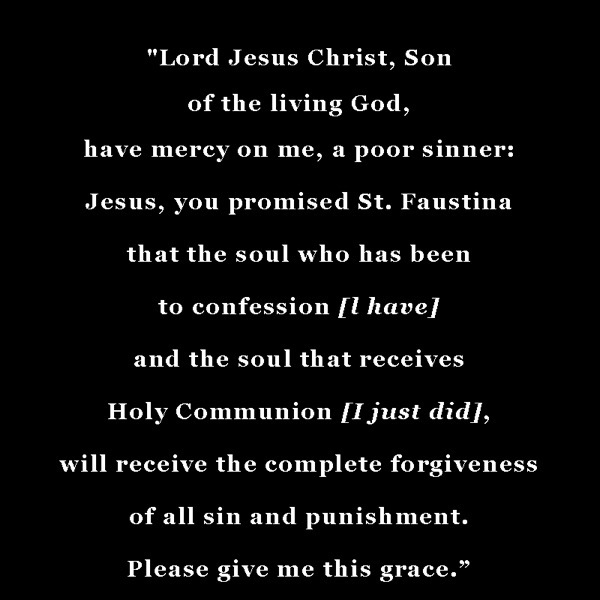 Summary of the Divine Mercy Sunday requirements to receive the Special ...